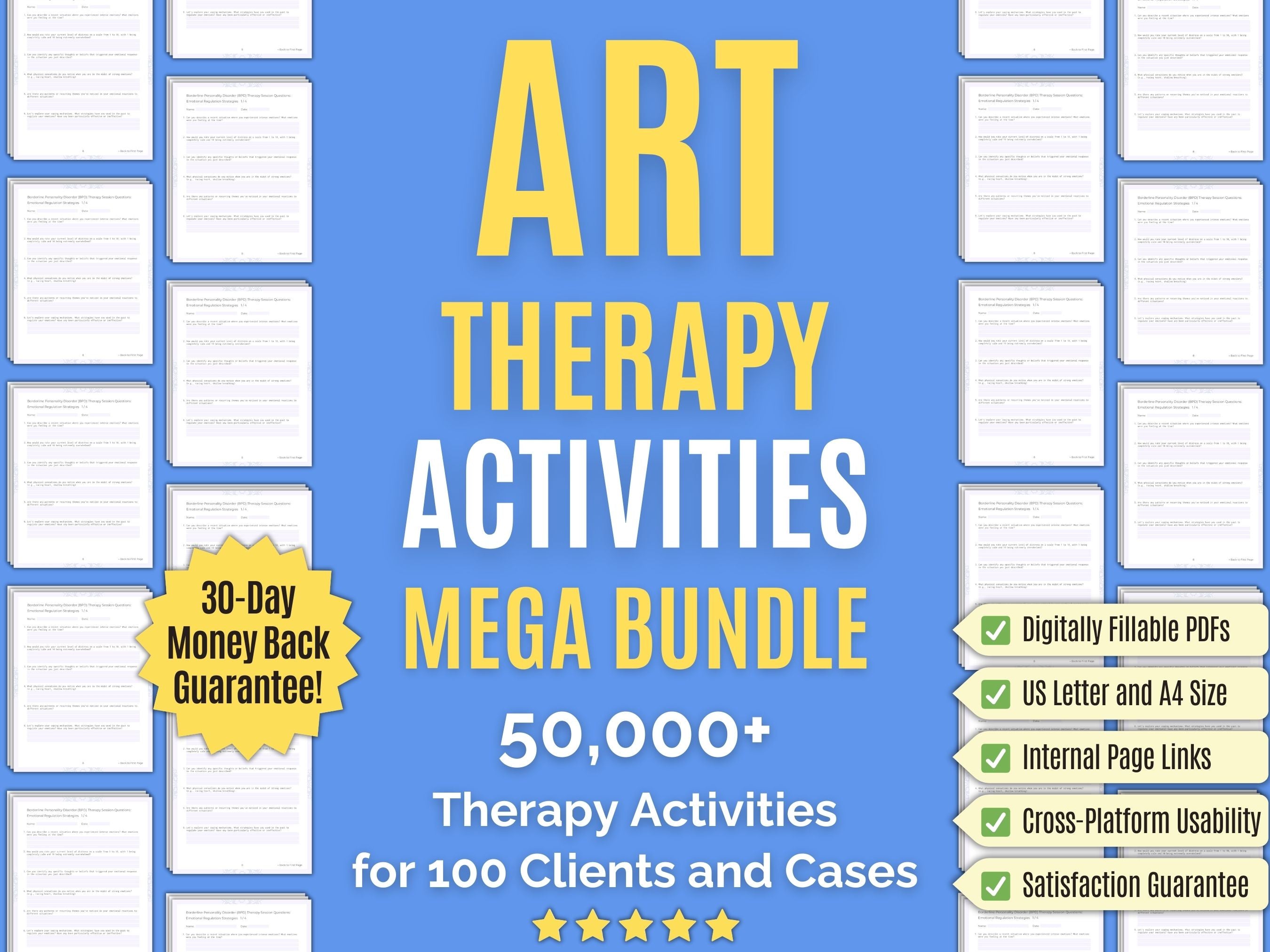 Art Therapy Session Activities Workbooks Mega Bundle – Karlstein Publishing