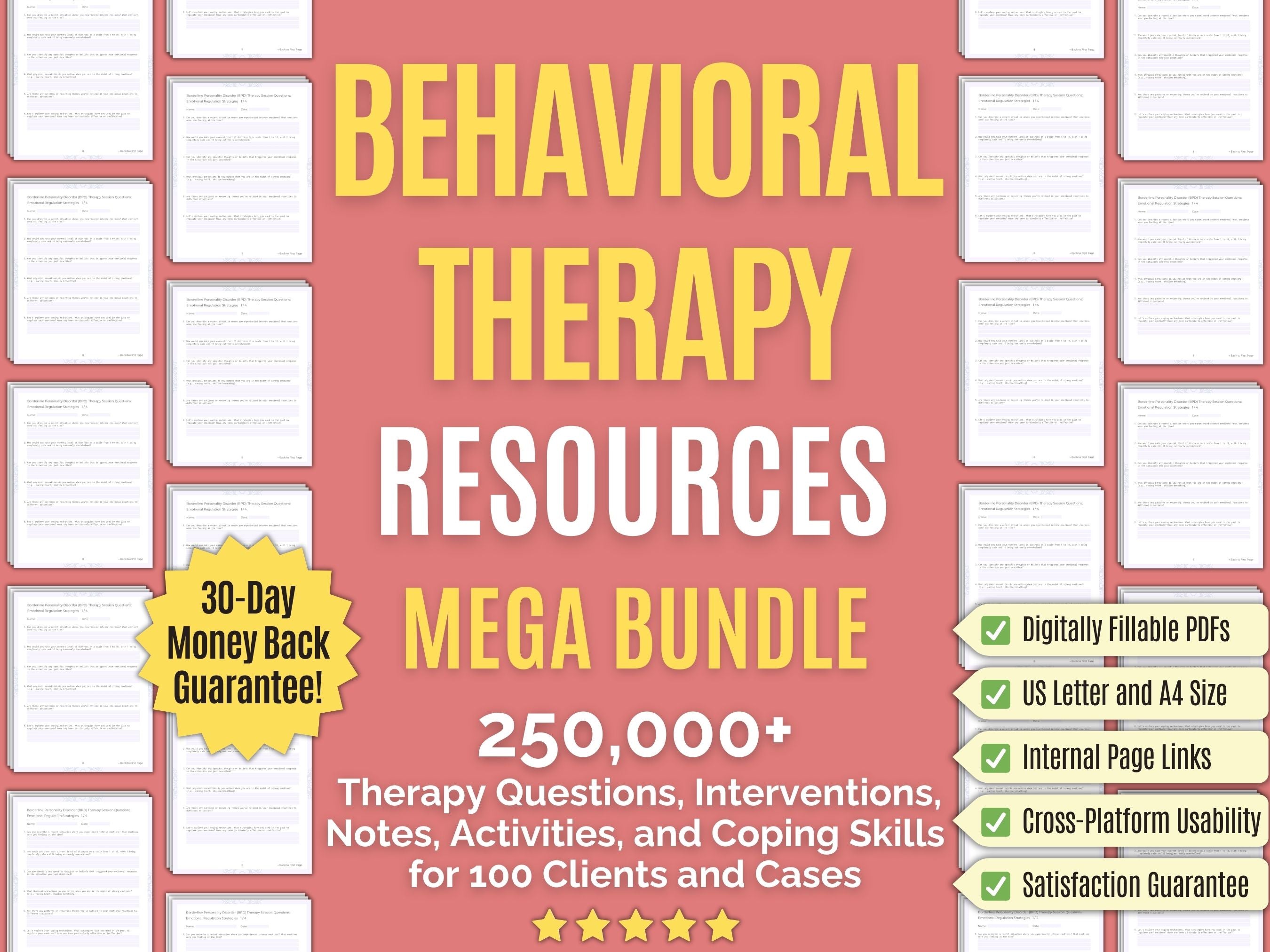 Behavioral Therapy Resources Workbooks Bundle | Karlstein Publishing