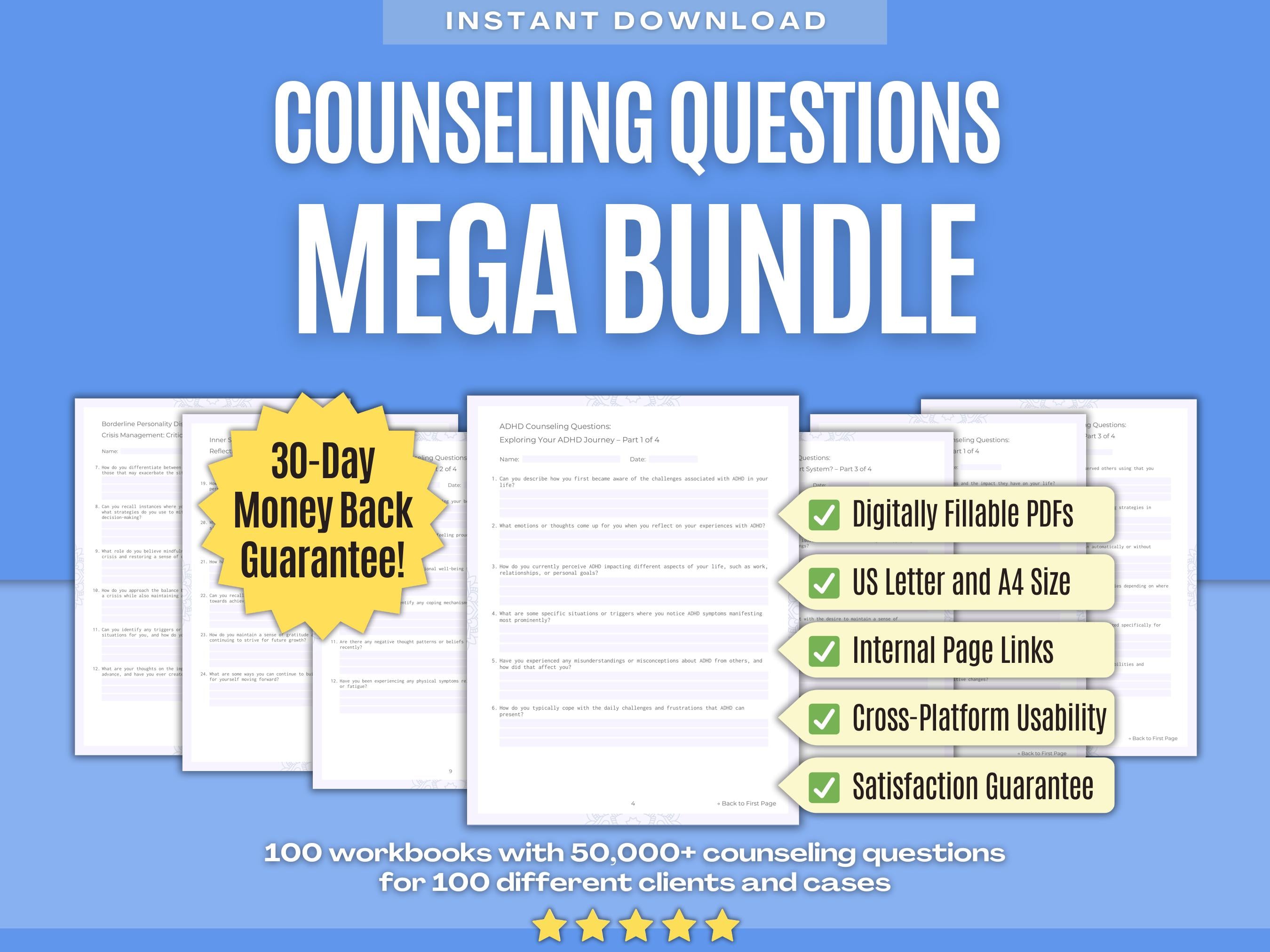 50,000+ Counseling Questions Mega Bundle | Karlstein Publishing