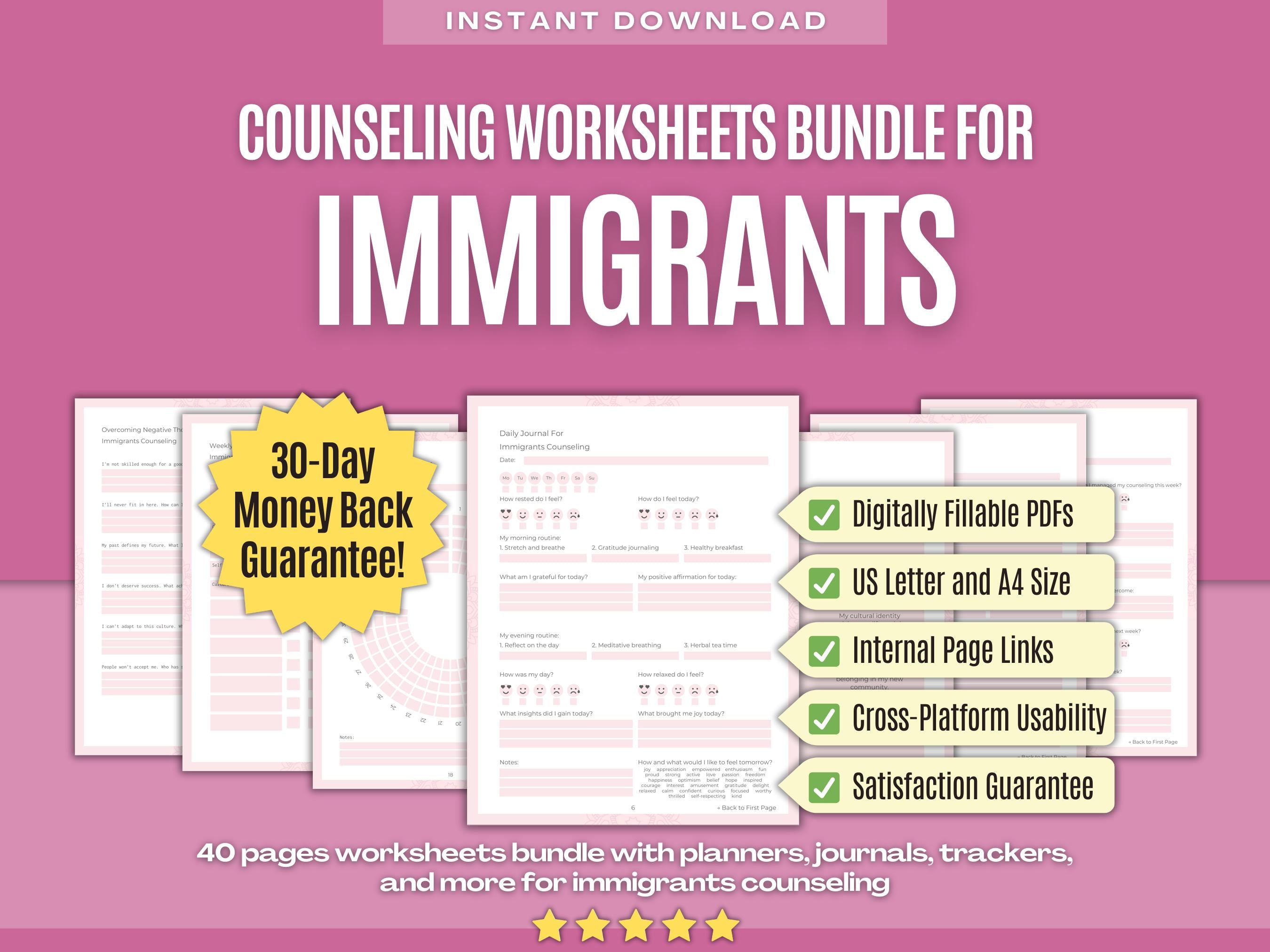 Immigrants PDF Worksheets Bundle | Karlstein Publishing