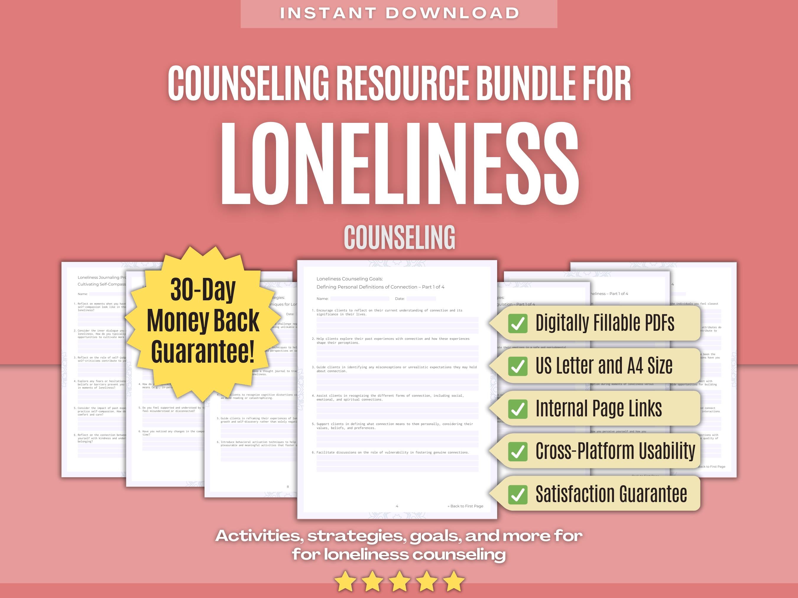 2,500+ Loneliness Counseling Resource Bundle | Karlstein Publishing