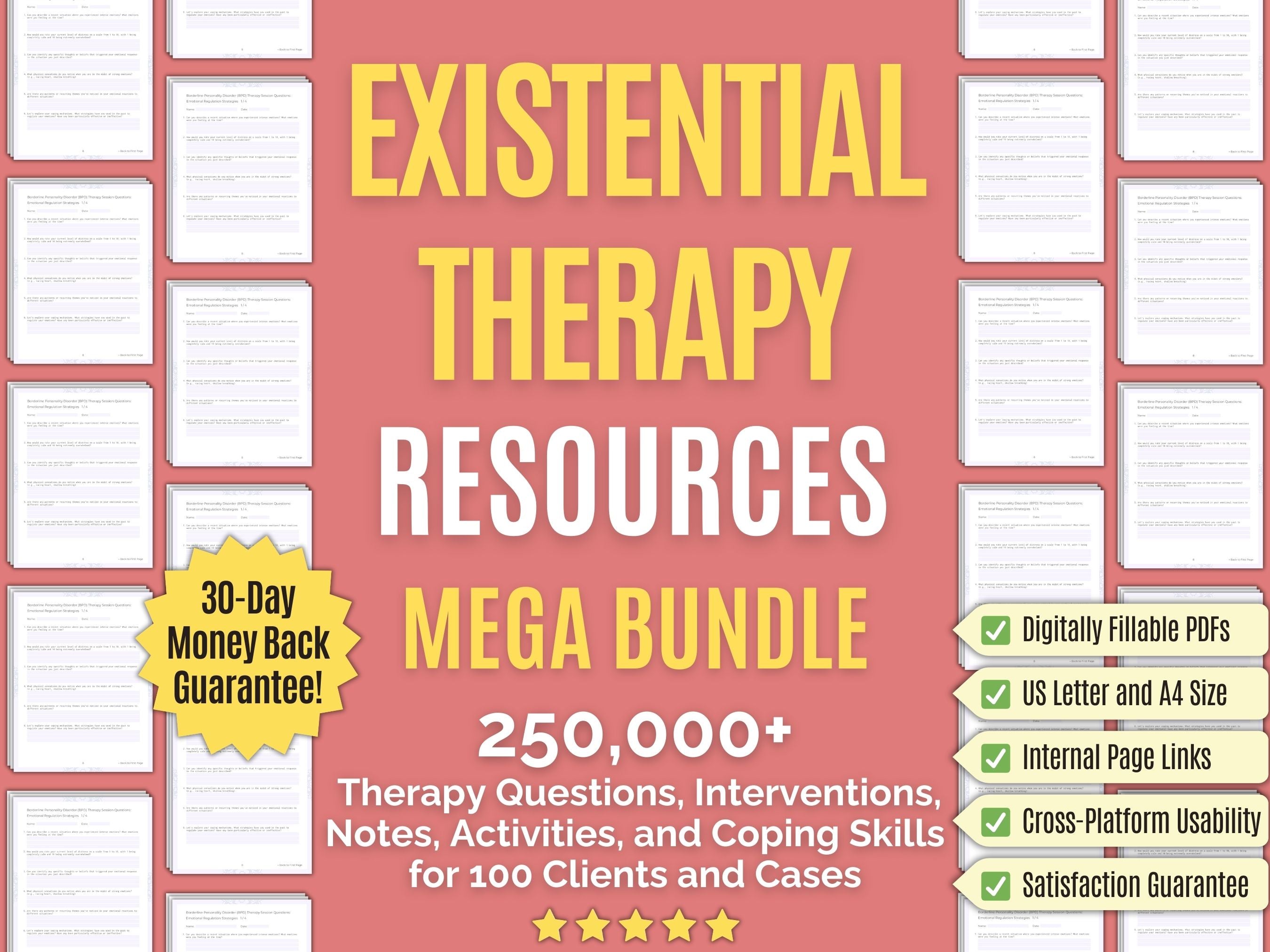 Existential Therapy Resources Workbooks Bundle | Karlstein Publishing