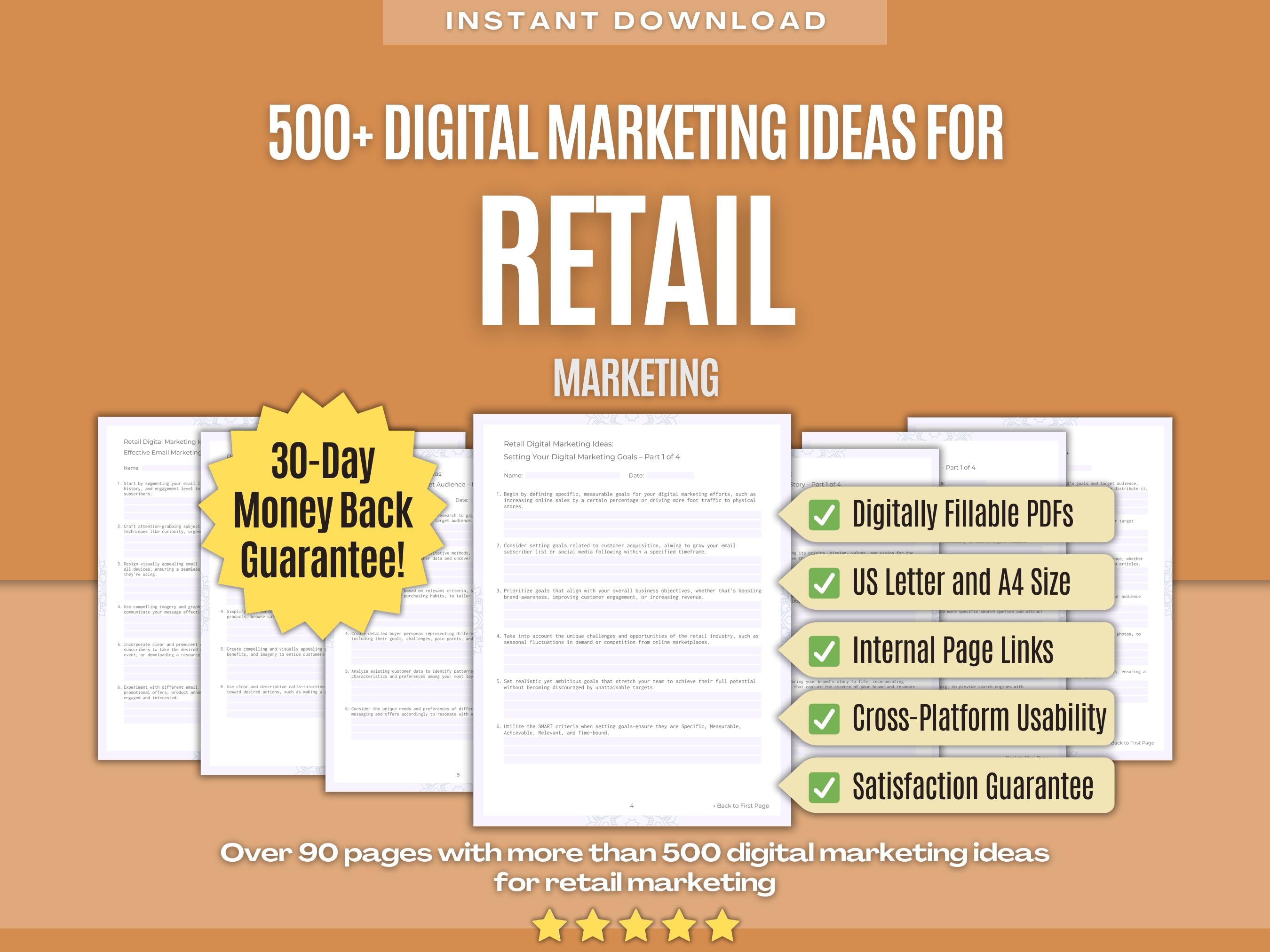 500+ Retail Digital Marketing Ideas Workbook | Karlstein Publishing
