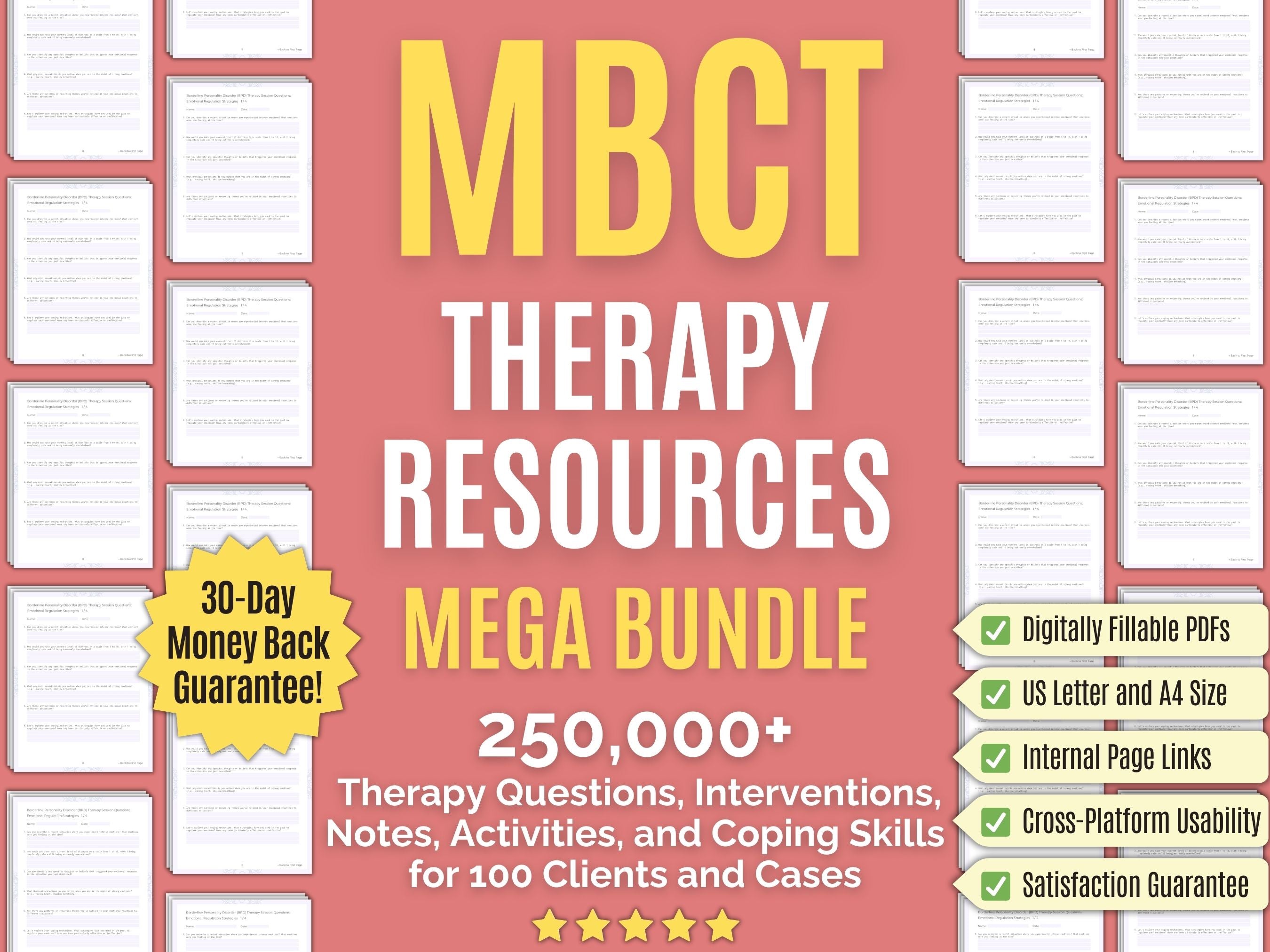Mindfulness-Based Cognitive Therapy (MBCT) Resources Mega Bundle ...