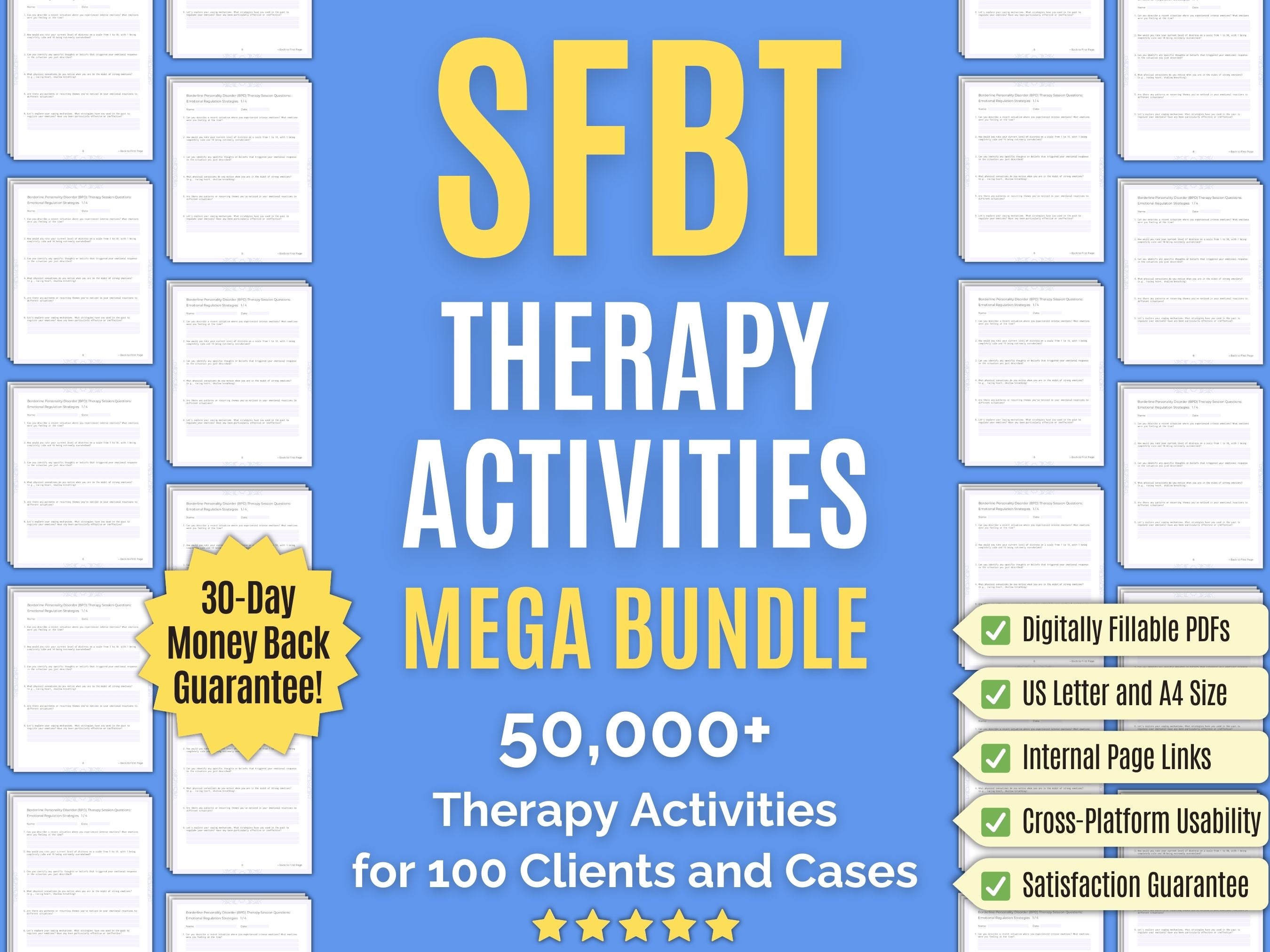 Solution-Focused Brief Therapy (SFBT) Session Activities Mega Bundle ...