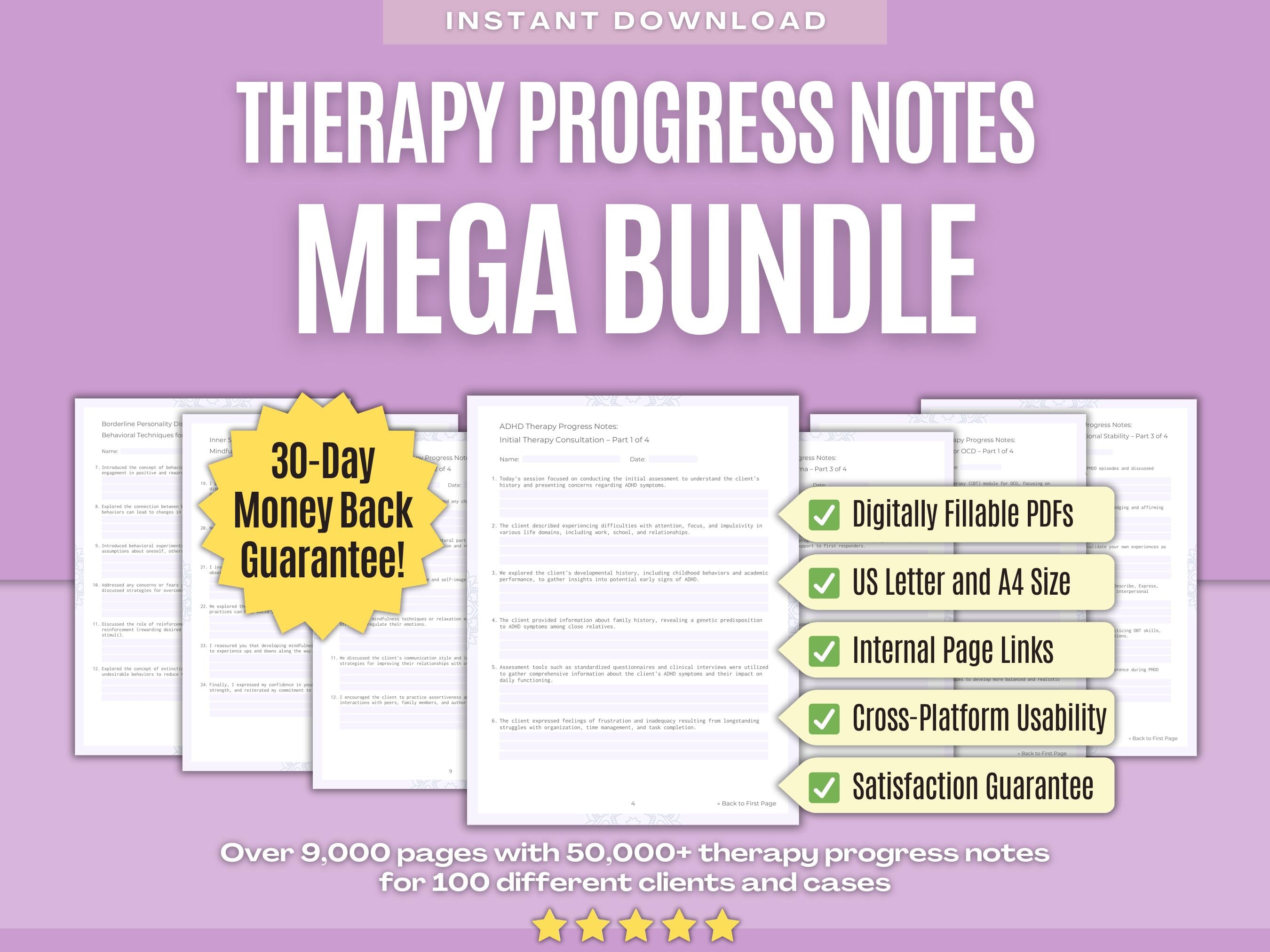 50,000+ Therapy Progress Notes Mega Bundle | Karlstein Publishing