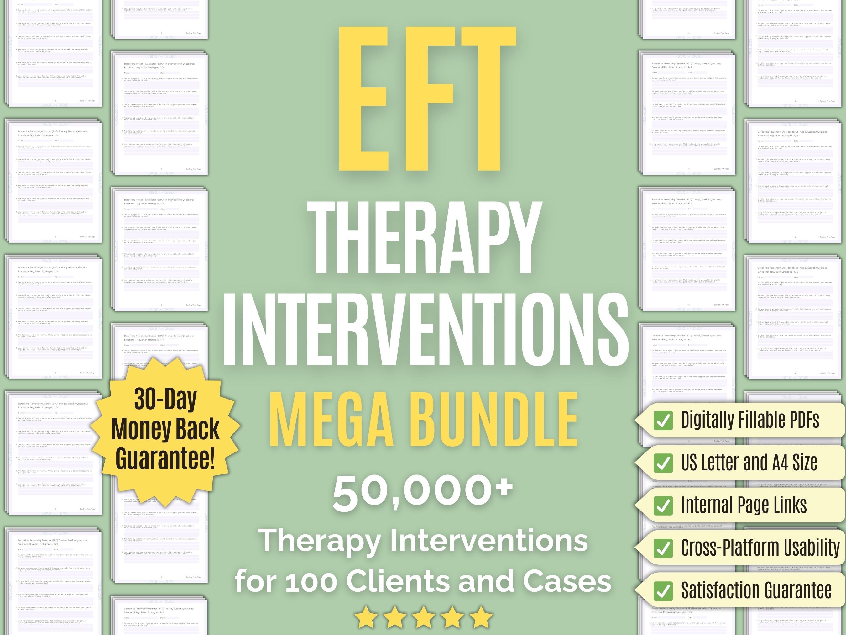 Emotionally Focused Therapy (EFT) Interventions Workbooks Mega Bundle ...