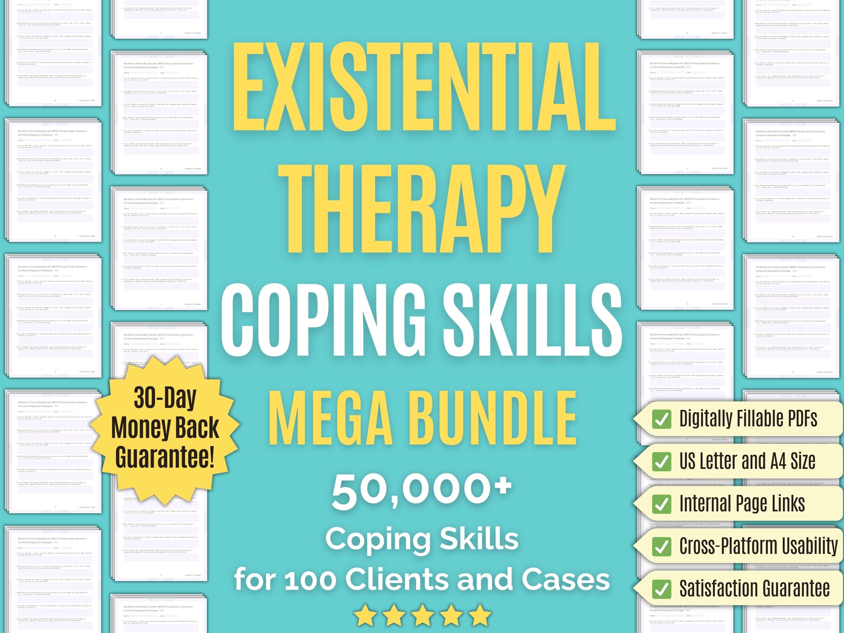 Existential Therapy Coping Skills Workbooks Mega Bundle – Karlstein ...