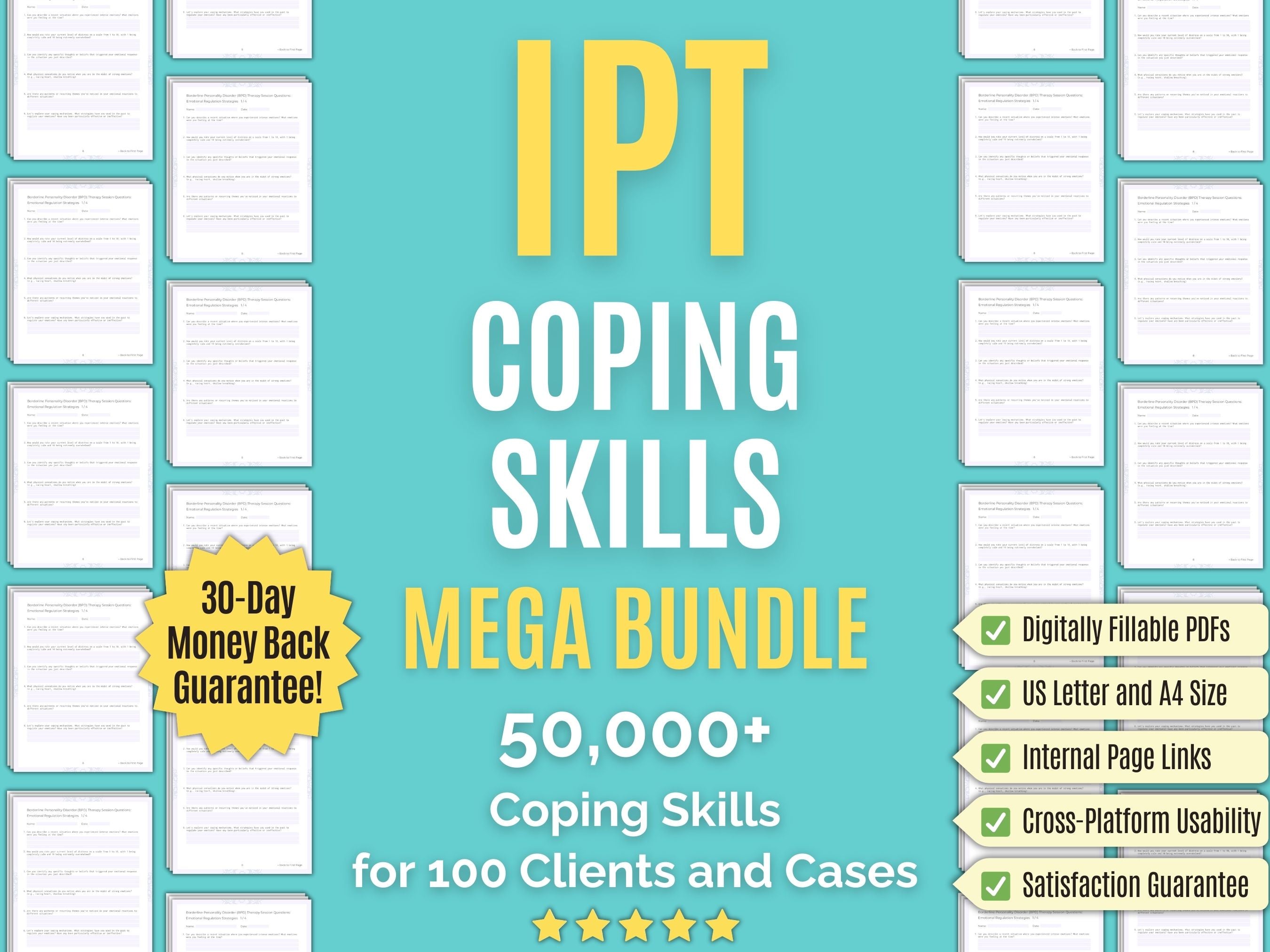 Interpersonal Therapy (IPT) Coping Skills Workbooks Mega Bundle ...