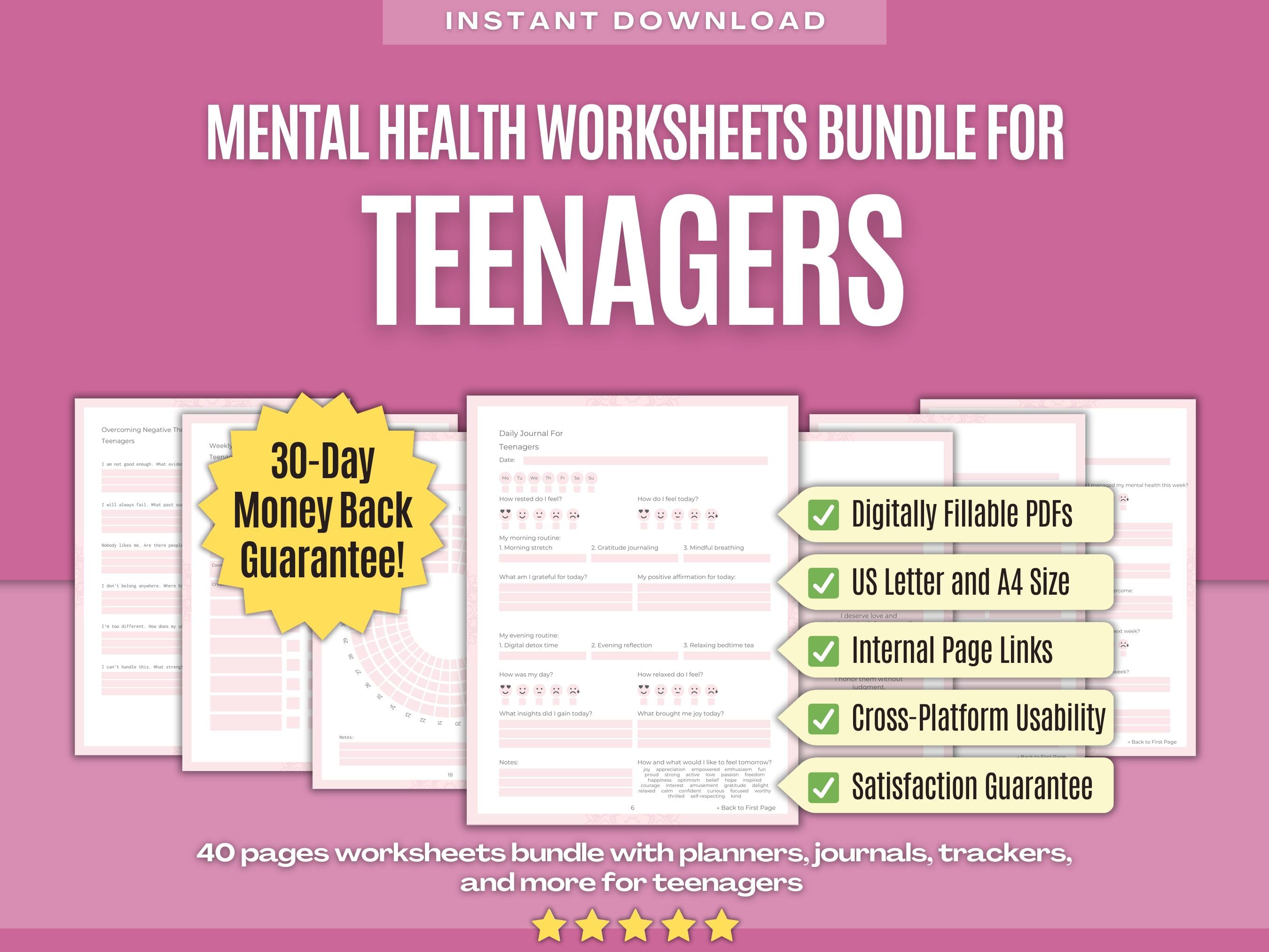 Teenagers PDF Worksheets Bundle | Karlstein Publishing