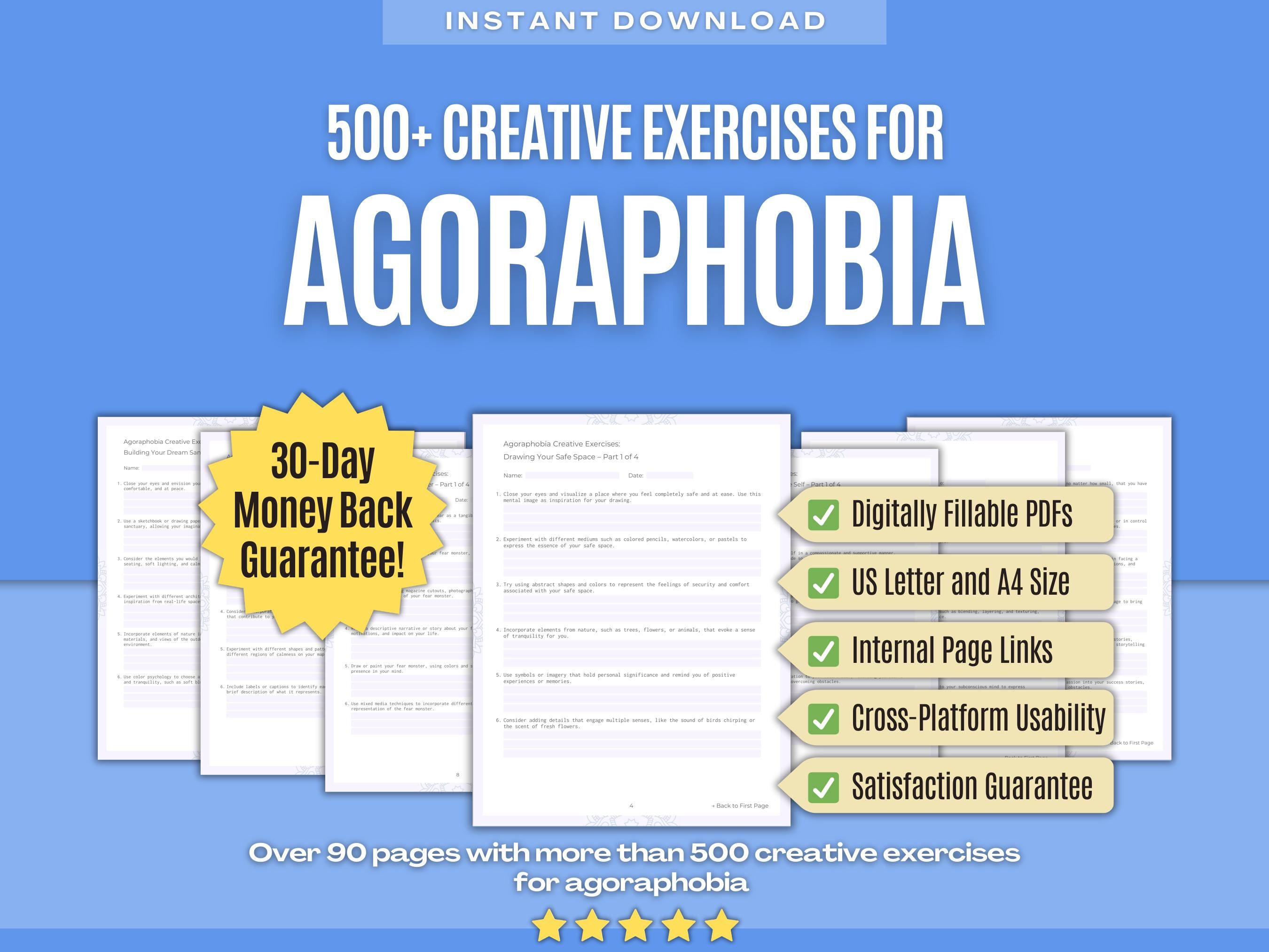 500+ Agoraphobia Creative Exercises Workbook | Karlstein Publishing