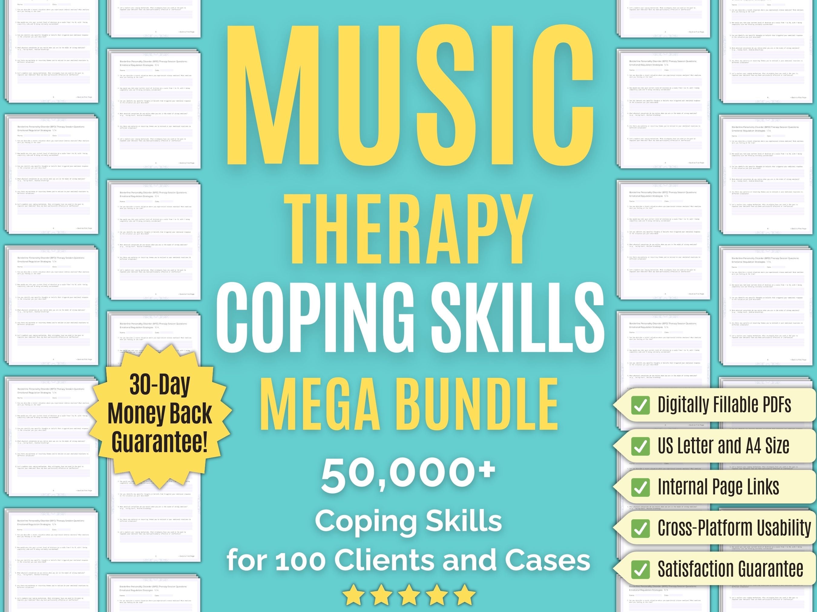 Music Therapy Coping Skills Workbooks Mega Bundle – Karlstein Publishing