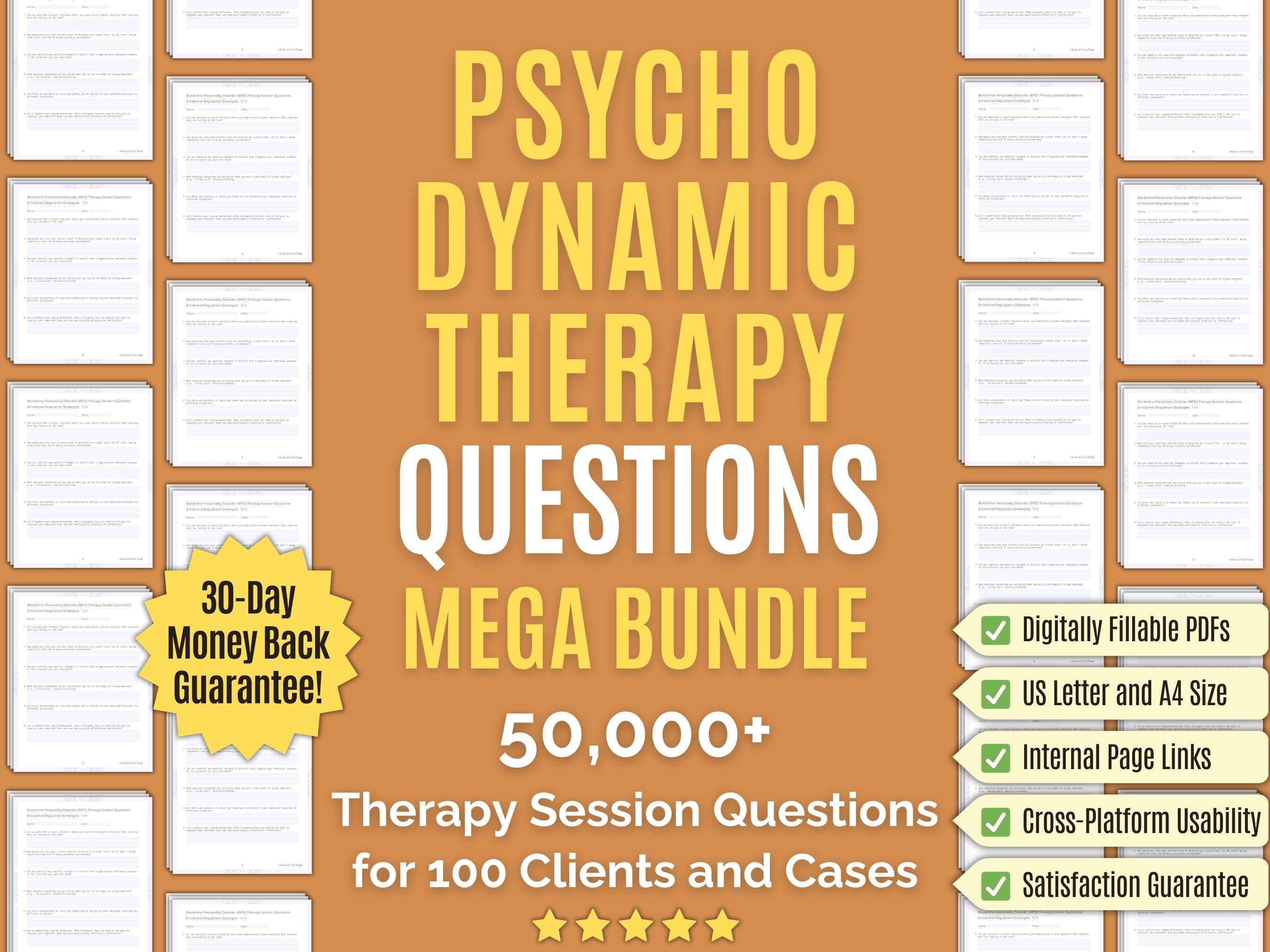 Psychodynamic Therapy Session Questions Workbooks Mega Bundle ...