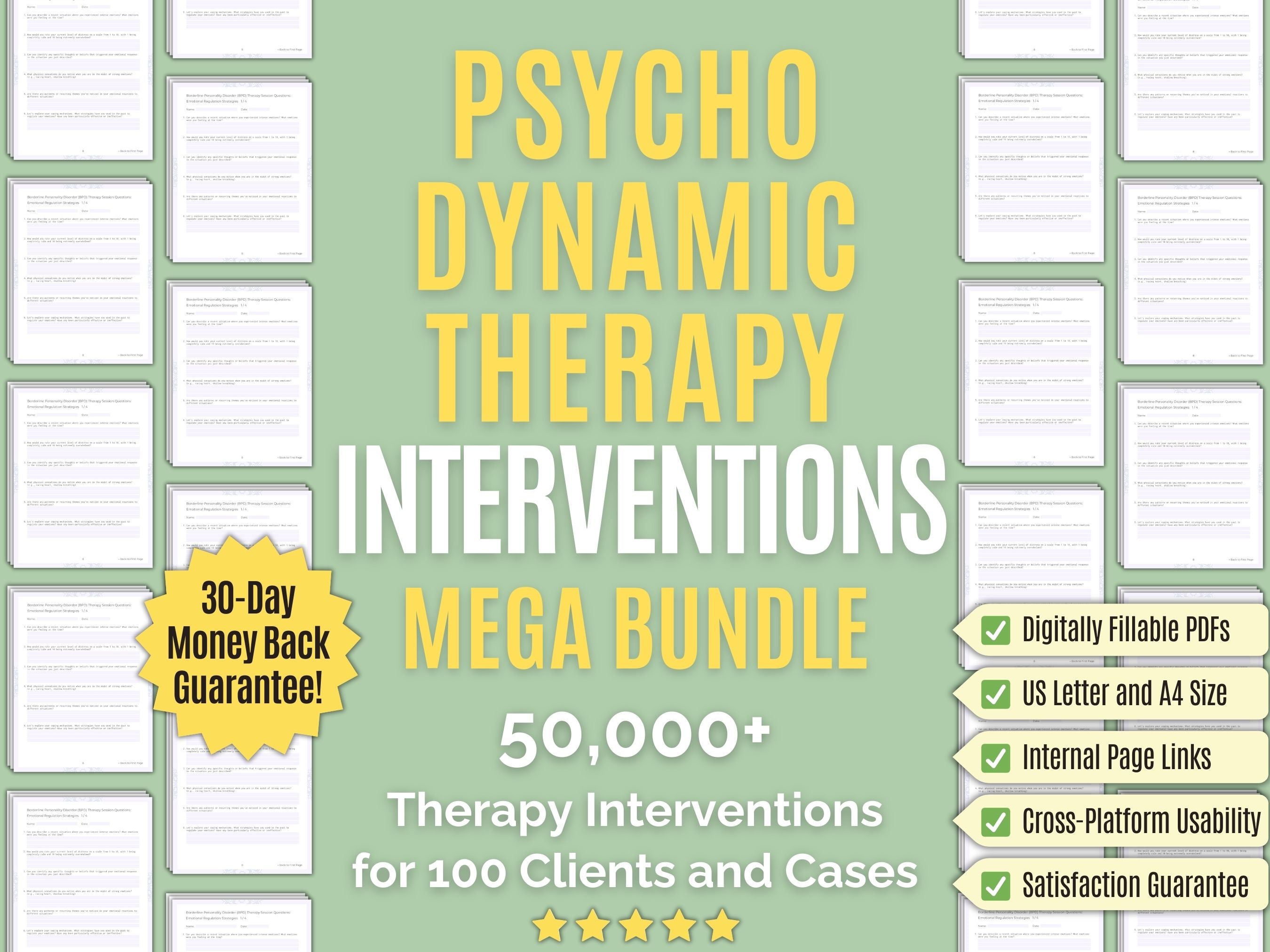Psychodynamic Therapy Interventions Workbooks Mega Bundle – Karlstein ...
