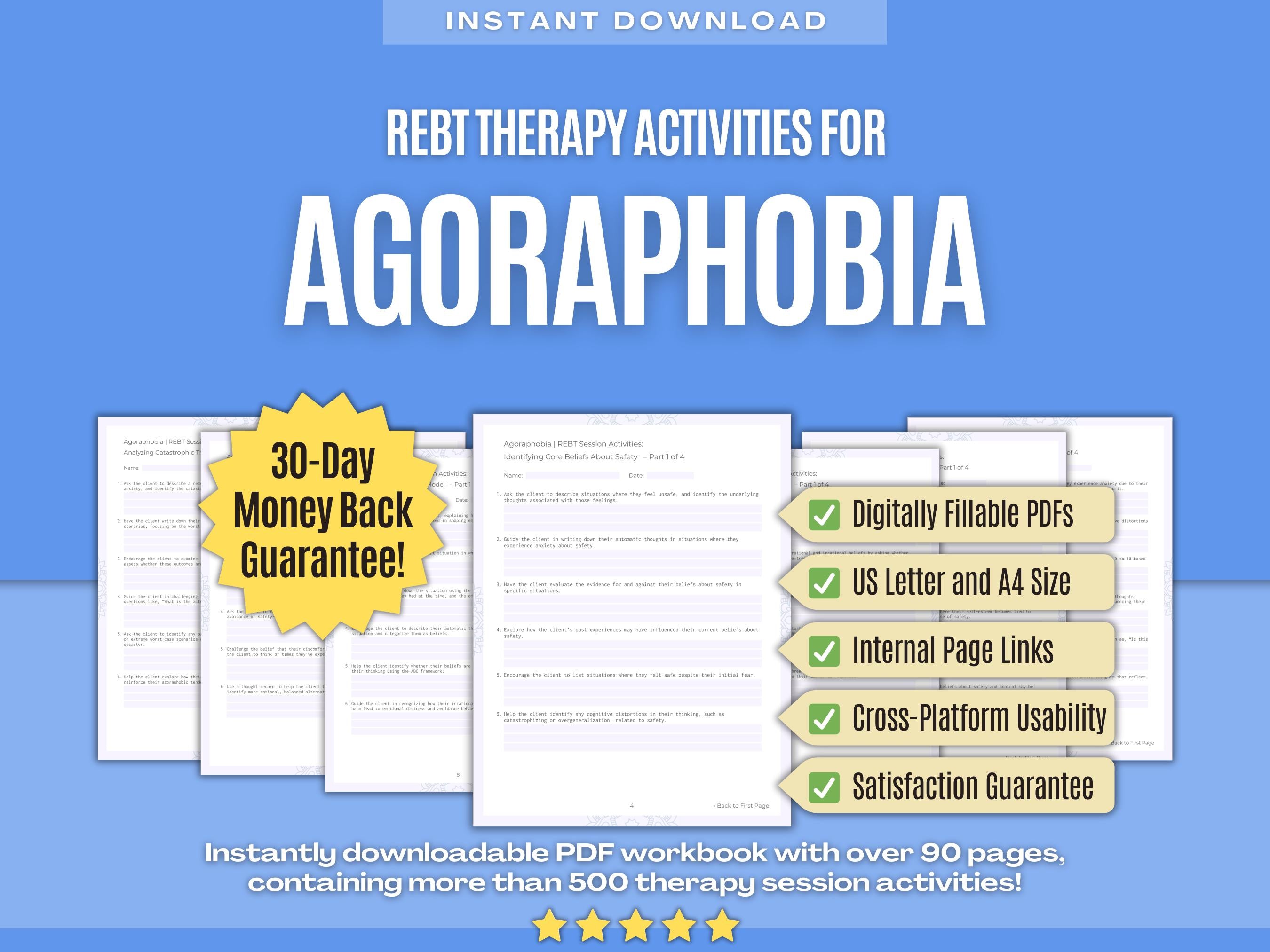 Agoraphobia REBT Therapy Session Activities Workbook – Karlstein Publishing