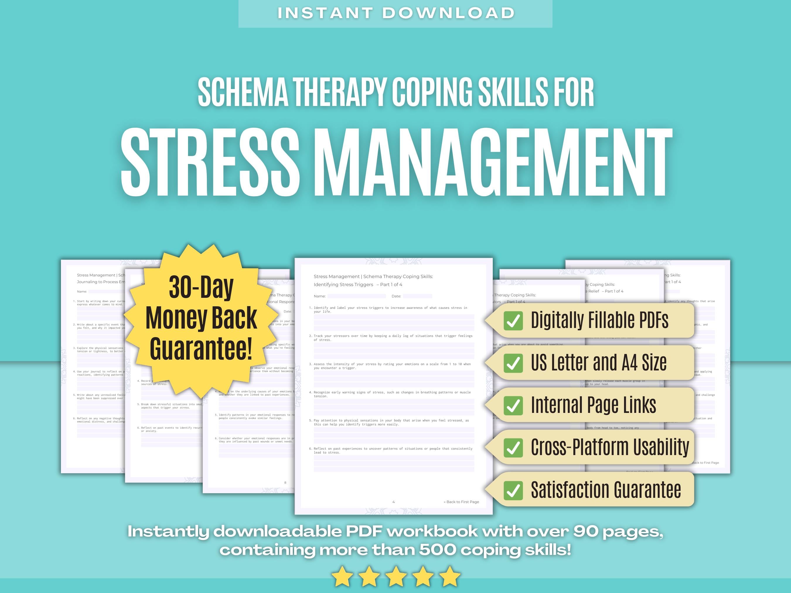 Stress Management Schema Therapy Coping Skills Workbook – Karlstein ...