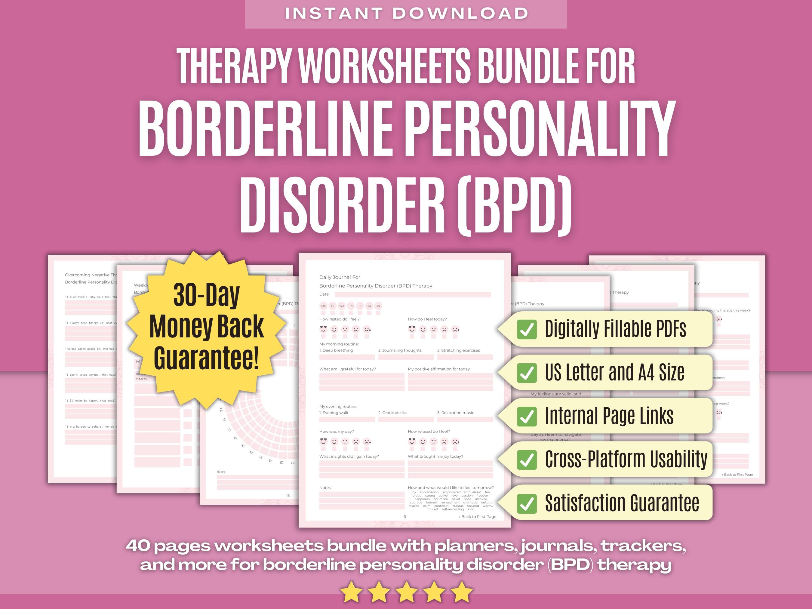 BPD PDF Worksheets Bundle | Karlstein Publishing