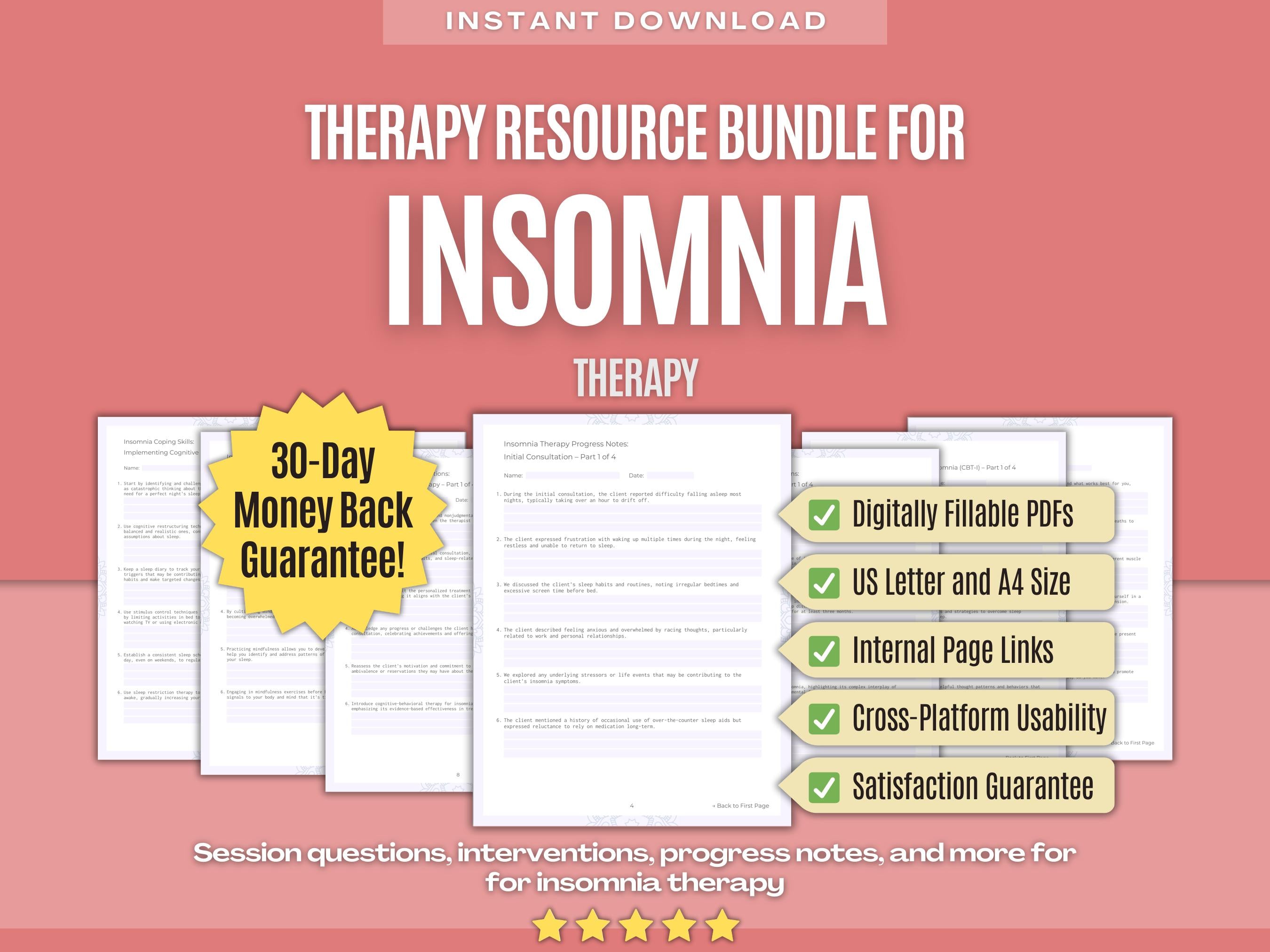 2,500+ Insomnia Therapy Resource Bundle | Karlstein Publishing