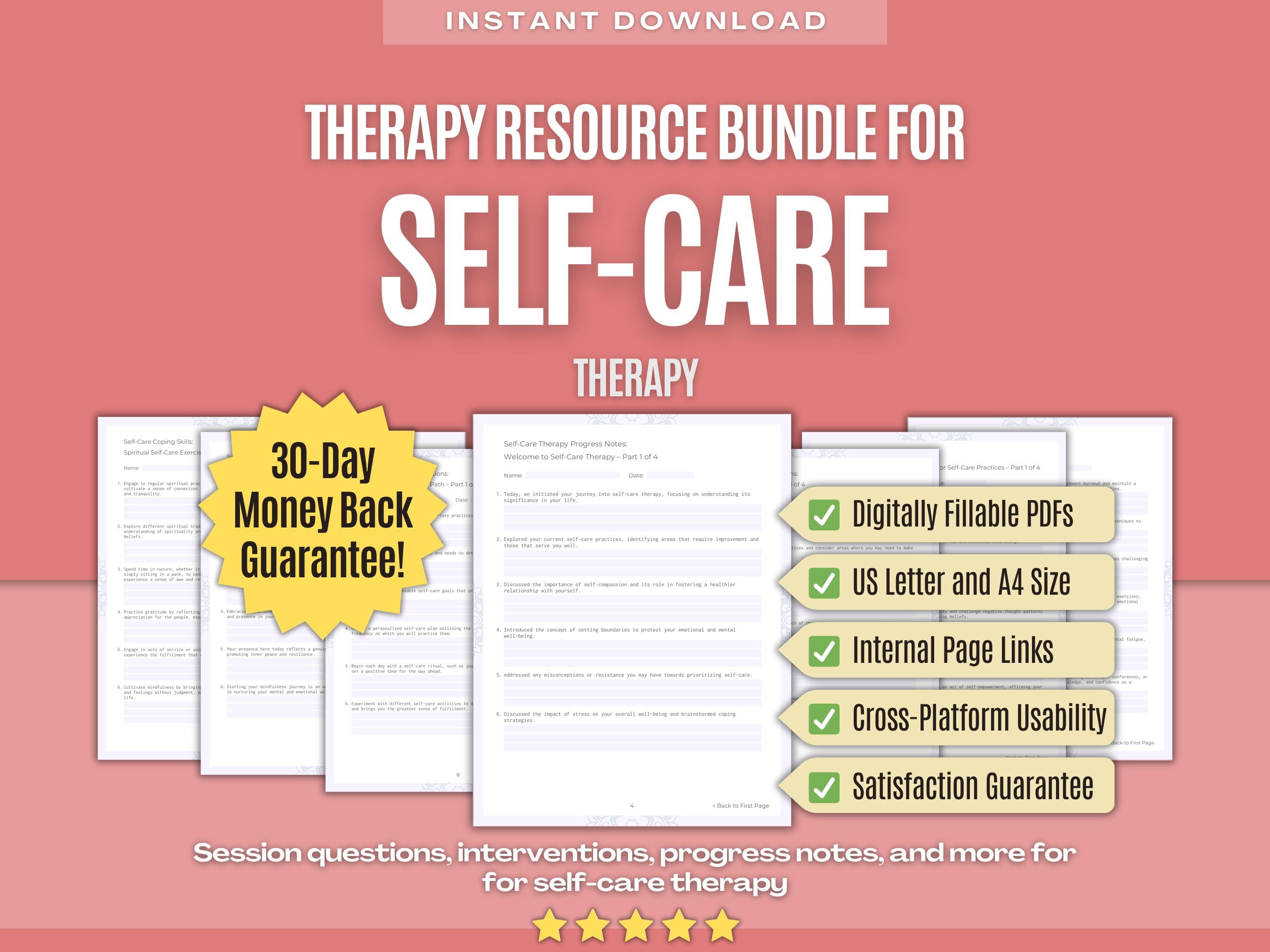 2,500+ Self-Care Therapy Resource Bundle | Karlstein Publishing