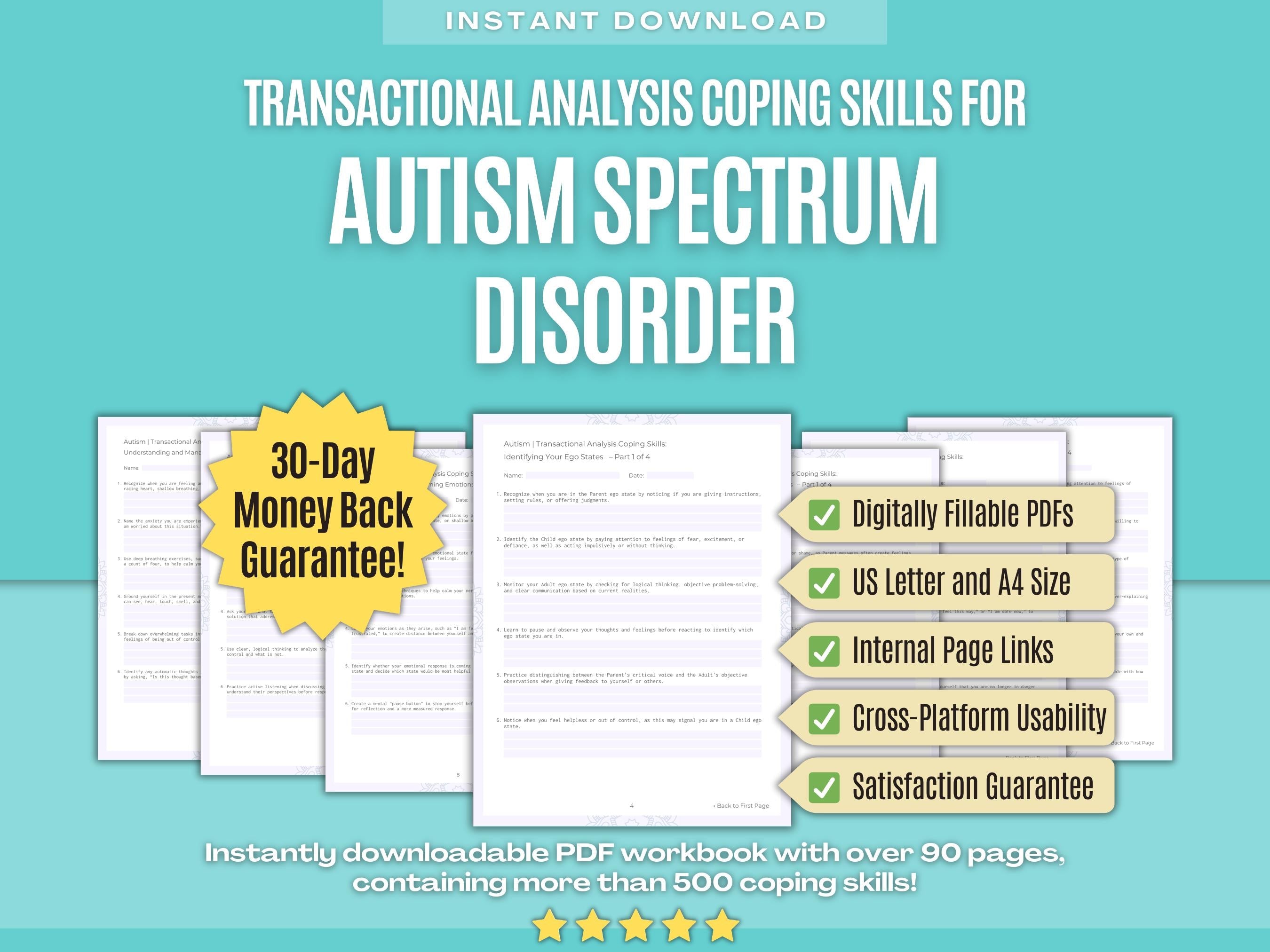 Autism Spectrum Disorder Transactional Analysis Coping Skills Workbook ...